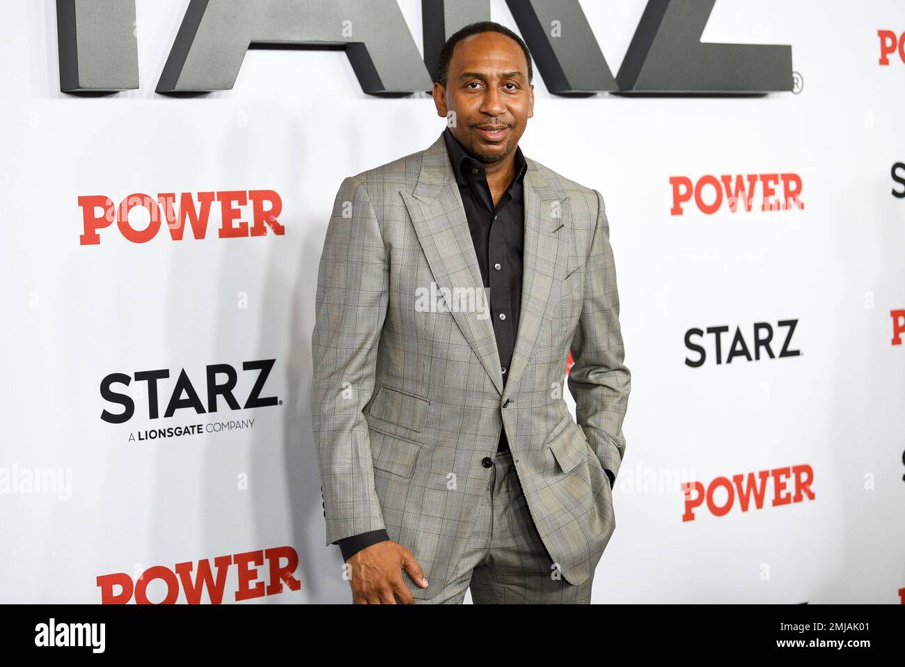 Stephen A. Smith attends the world premiere of the Starz television ...