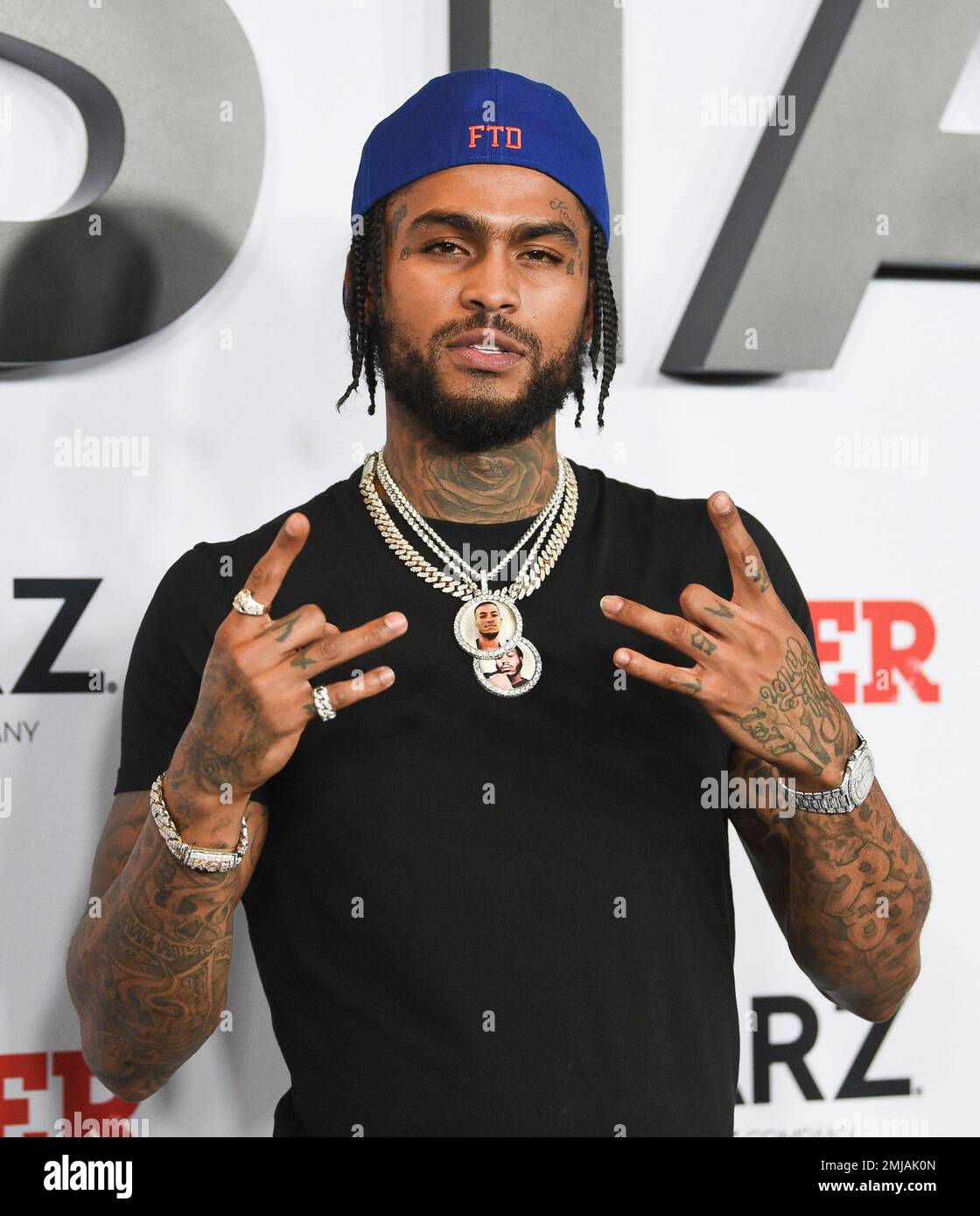 Rapper Dave East attends the world premiere of the Starz television ...