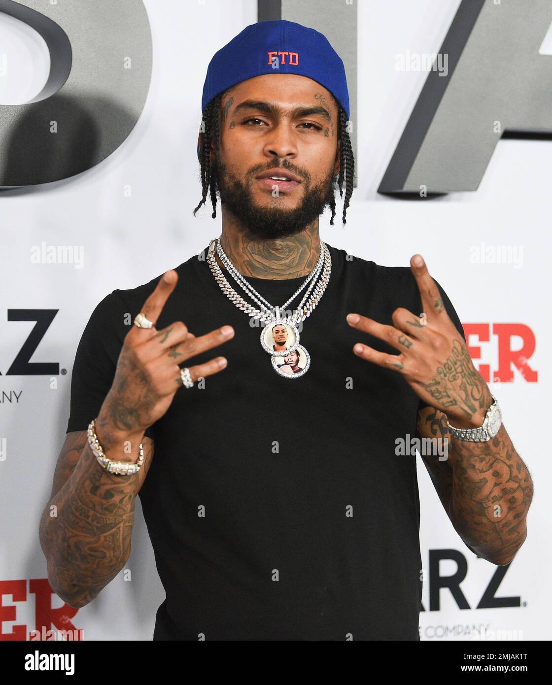Rapper Dave East attends the world premiere of the Starz television ...
