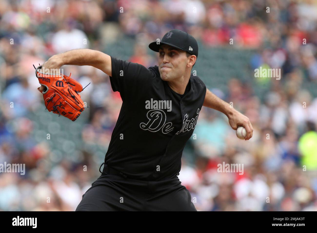 Detroit Tigers pitcher Matthew Boyd throws agains the Minnesota Twins ...