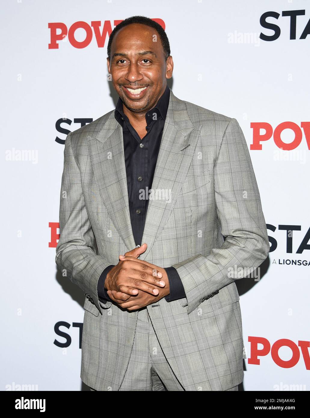 Stephen A. Smith attends the world premiere of the Starz television ...