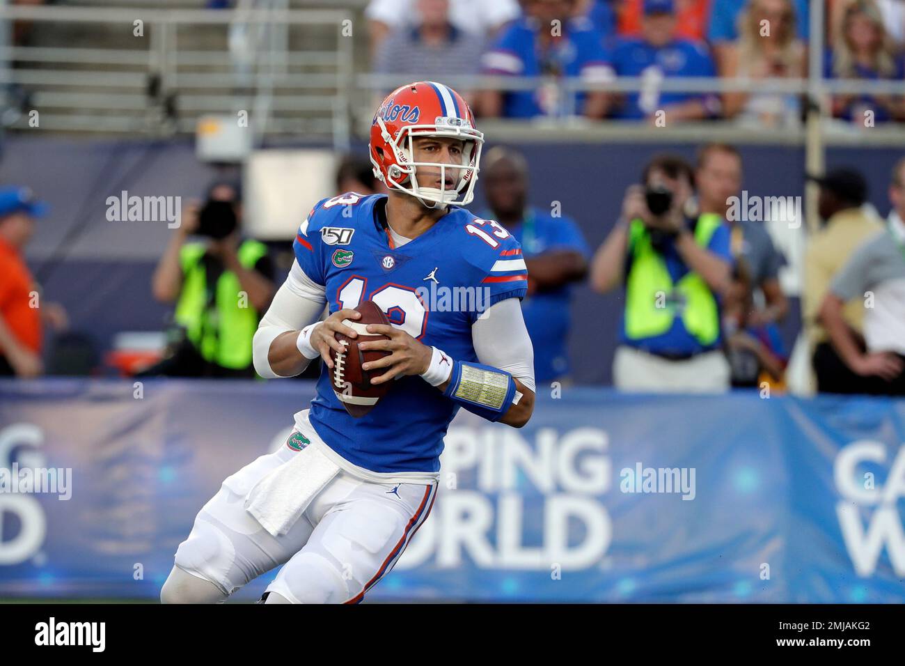 Florida quarterback Feleipe Franks looks for a receiver against Miami ...