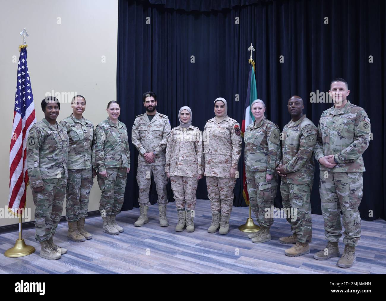 Kuwait Army doctor, Lt. Col. Hussain Al-Saraf, Sgt. Maj. Mona Mubarak ...