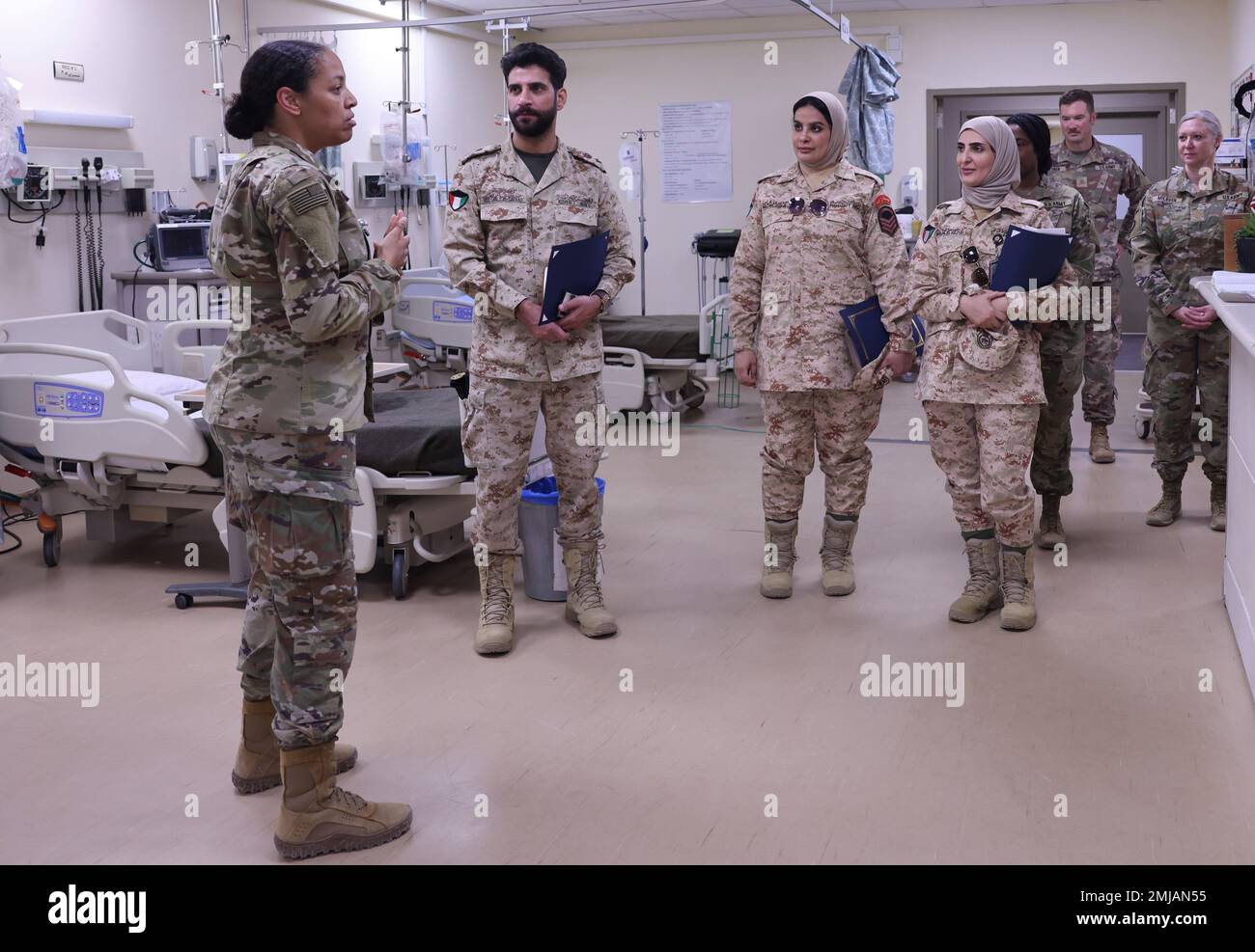 Kuwait Army doctors, Lt. Col. Hussain Al-Saraf, Sgt. Maj. Mona Mubarak ...
