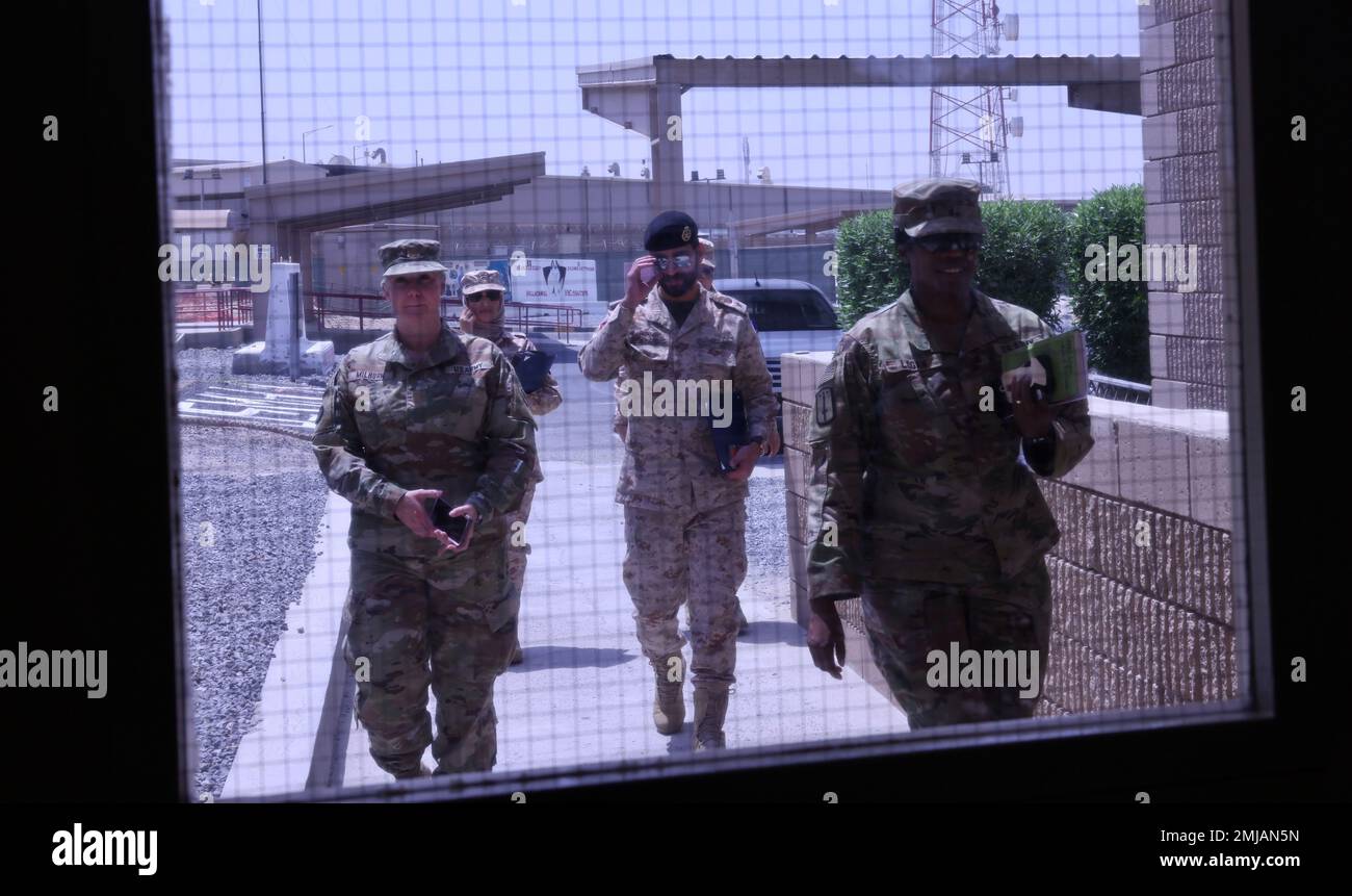 Kuwait Army doctor, Lt. Col. Hussain Al-Saraf, is accompanied by Area ...