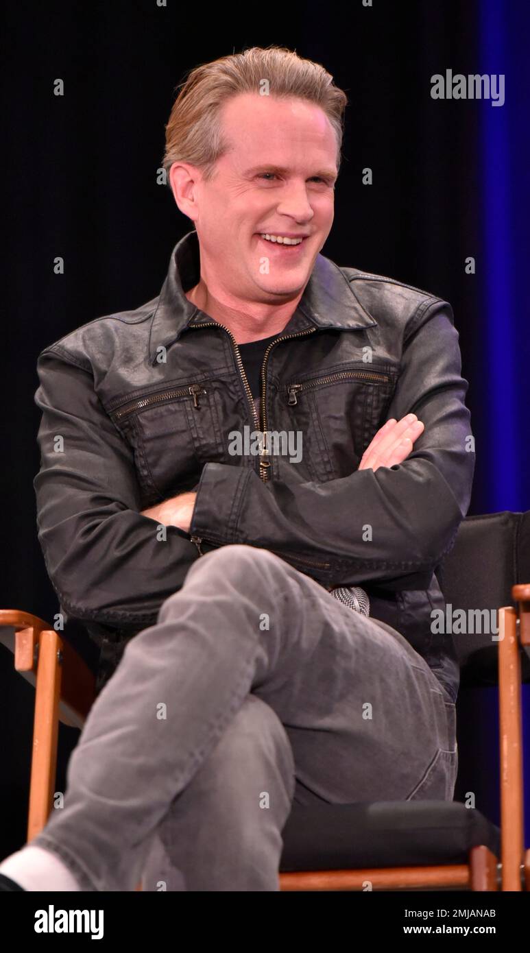 Cary Elwes participates during a Q&A panel on day two at Wizard World ...
