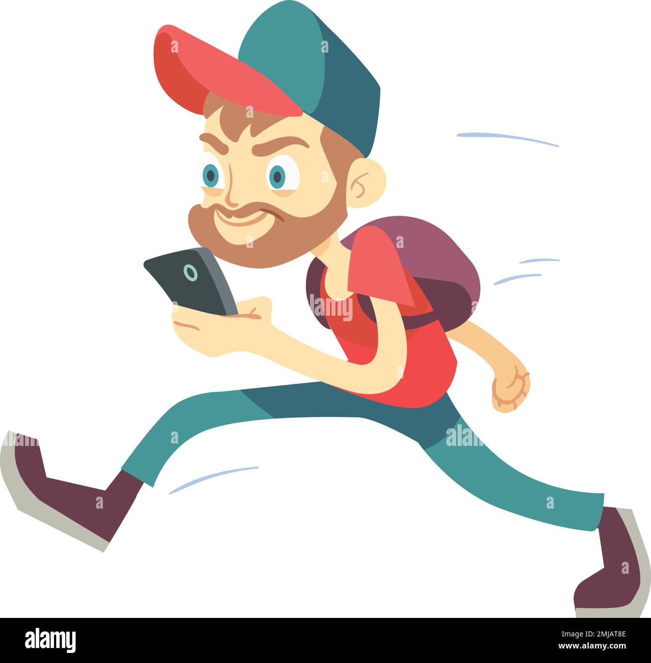 Cartoon man running away hi-res stock photography and images - Alamy