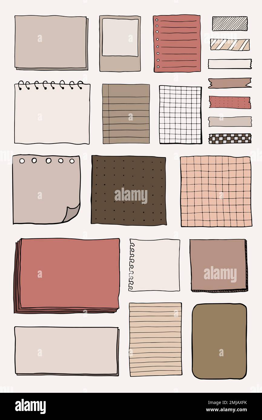 Blank reminder paper notes vector set Stock Vector Image & Art - Alamy