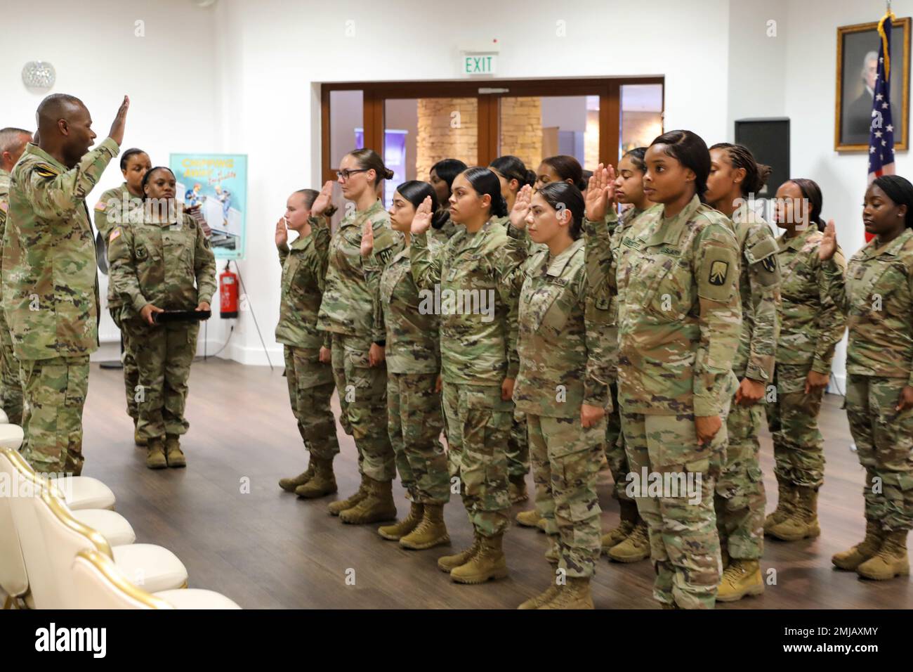 U.S. Army Maj. Gen. James M. Smith, commanding general, 21st Theater Sustainment Command, issues ...