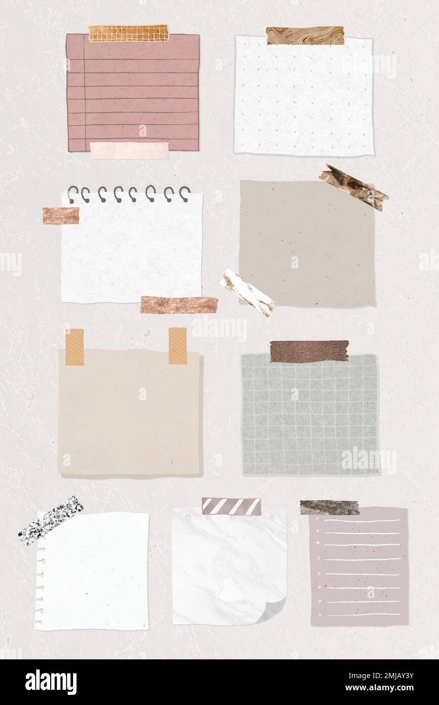 Blank reminder paper notes vector set Stock Vector Image & Art - Alamy