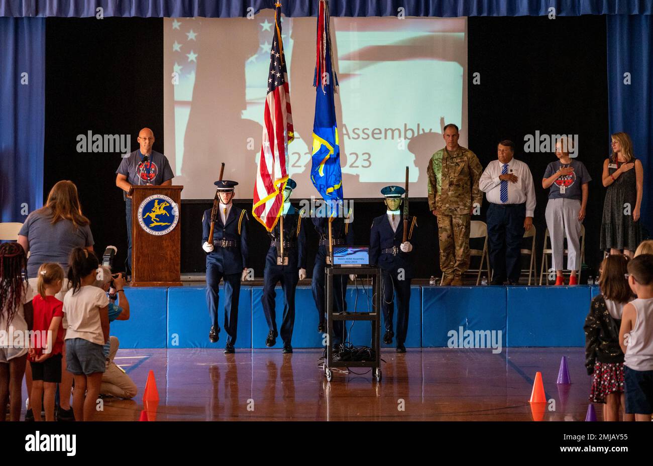 Caesar Rodney High School Air Force JROTC Honor Guard present the ...