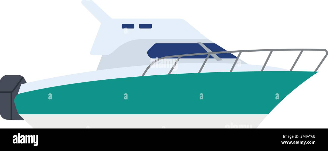 Small motor fishing boat Stock Vector Images - Alamy