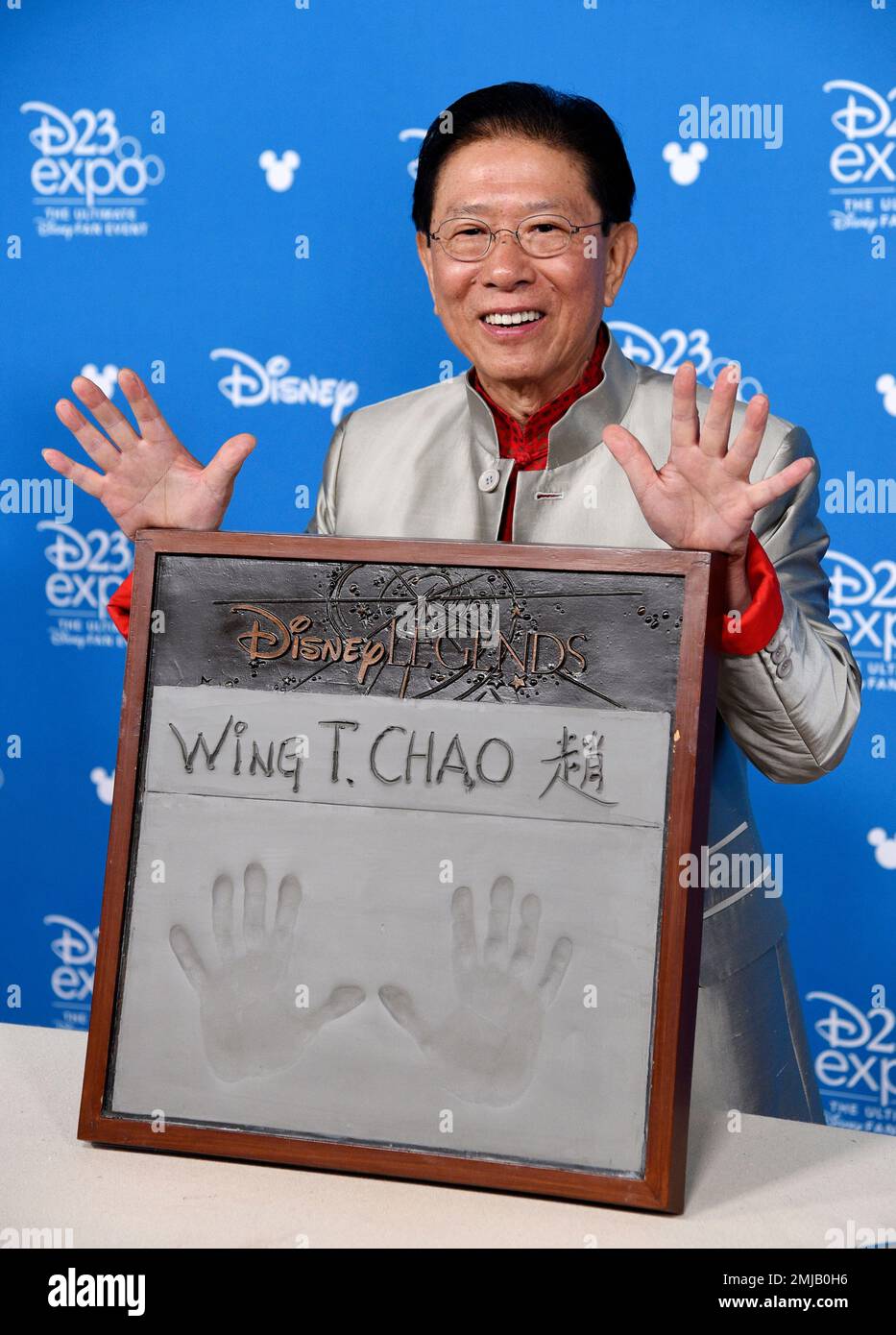 Architect Wing T. Chao poses during his handprint ceremony at the ...