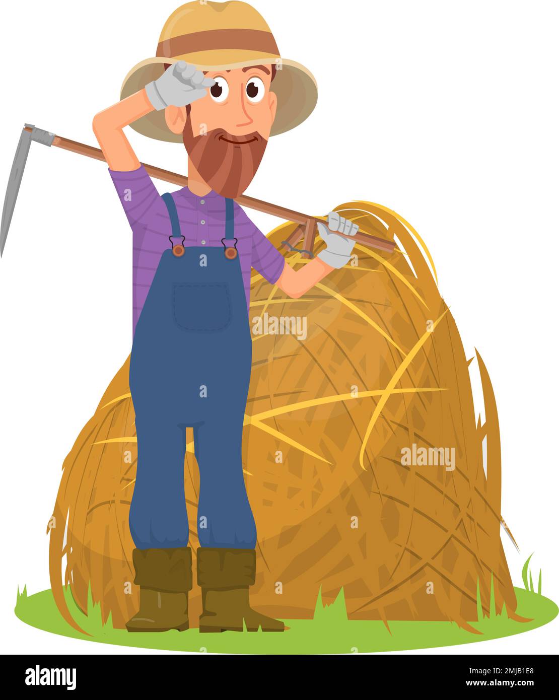 Farm worker cartoon hi-res stock photography and images - Alamy