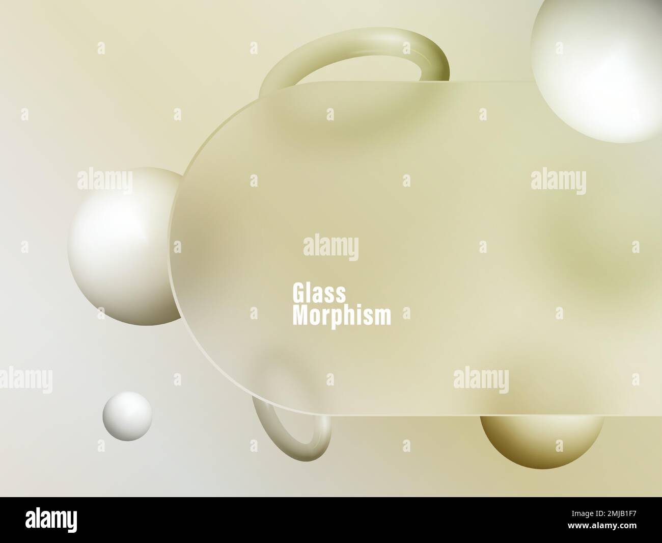 3d trendy and futuristic background with glass morphism. Frosted glass ...
