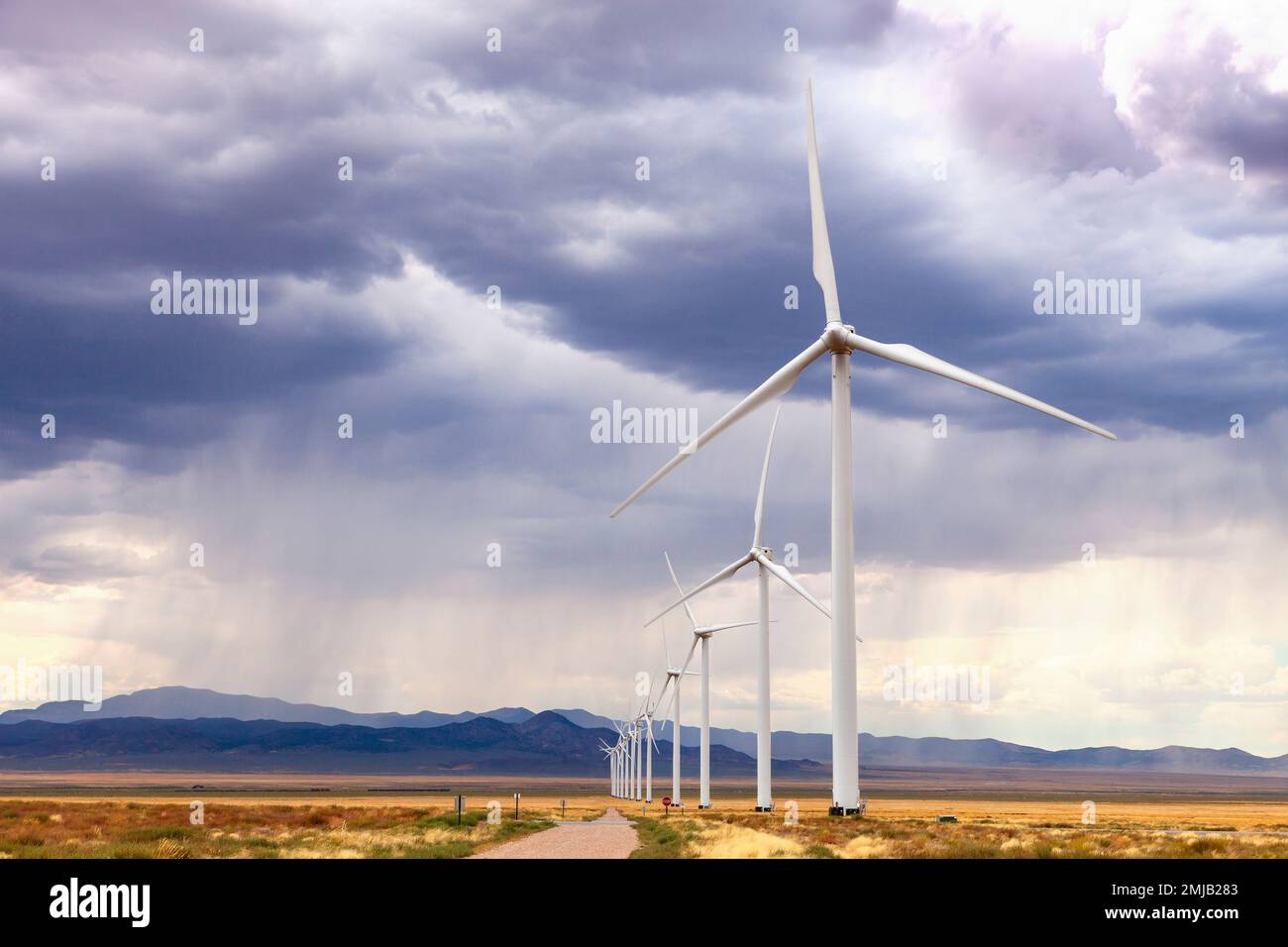 Wind turbine farm Stock Photo - Alamy
