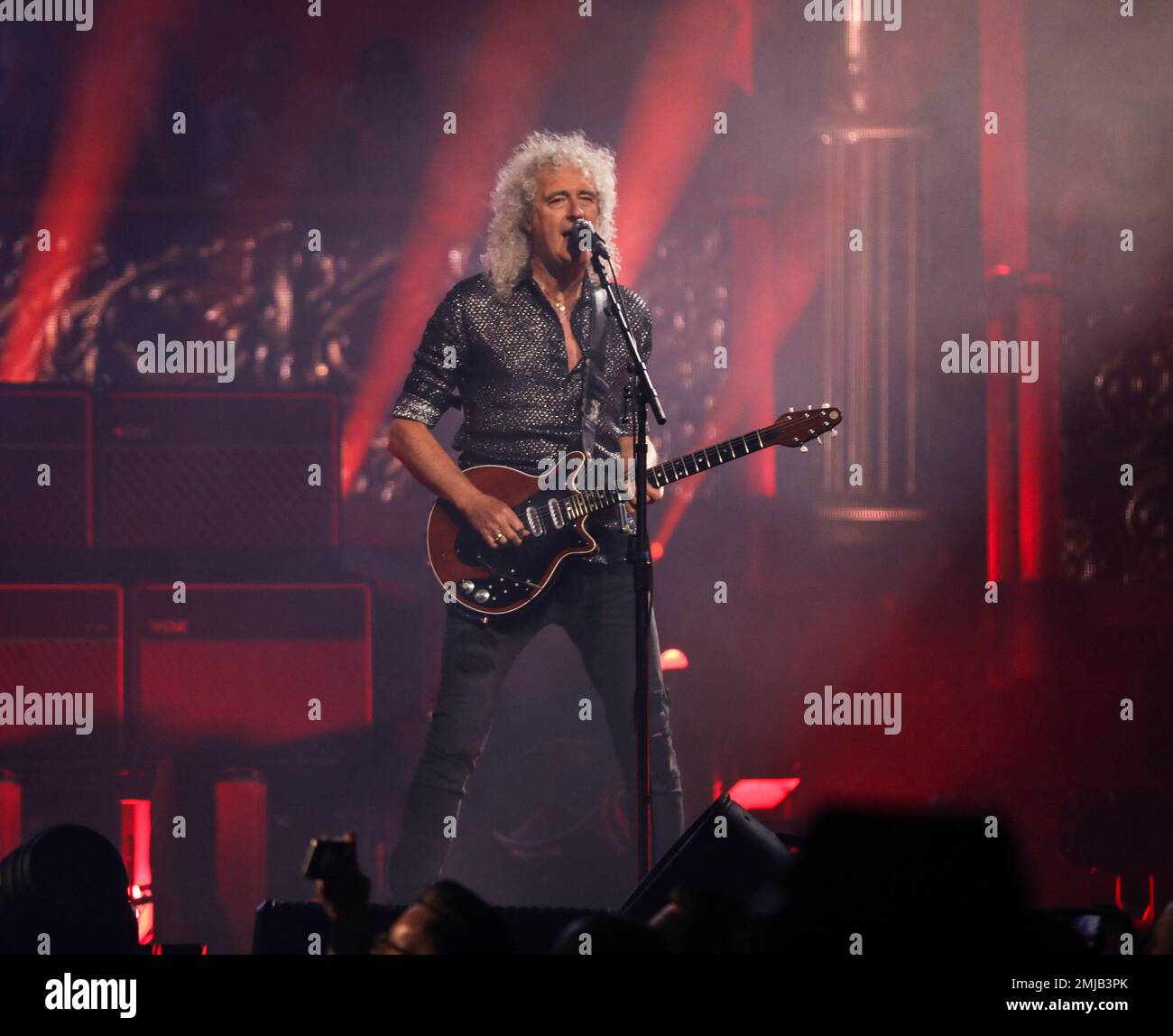 Brian May, Roger Taylor, Adam Lambert and Spike Edney with Queen + Adam ...