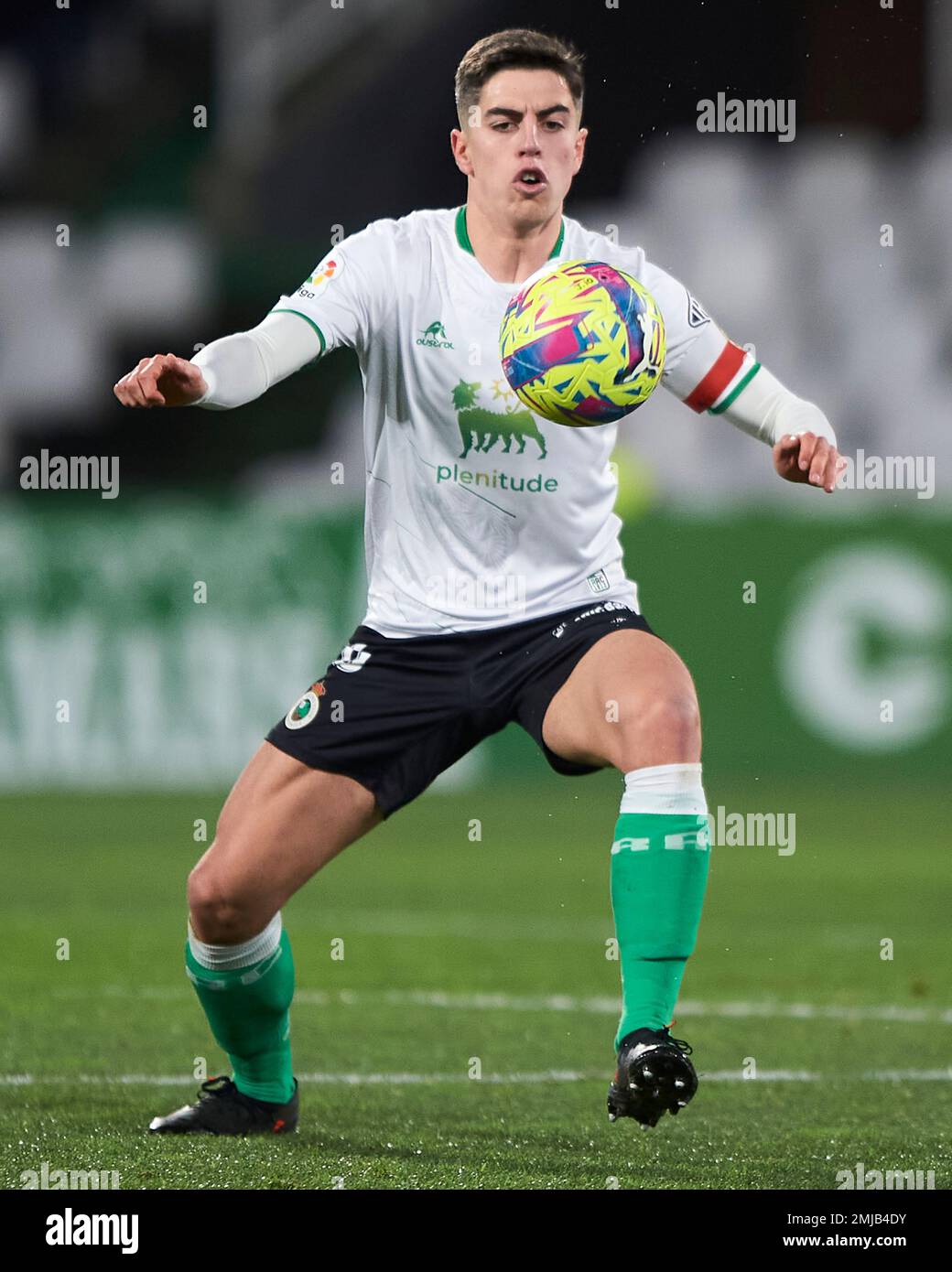 Inigo Sainz-Maza of Real Racing Club in action during the La Liga ...
