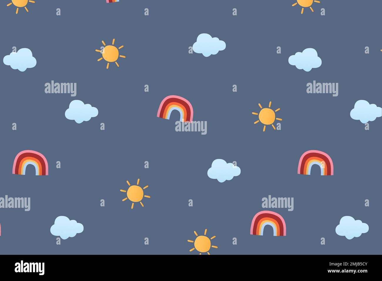 Cute weather pattern background wallpaper, weather vector illustration ...