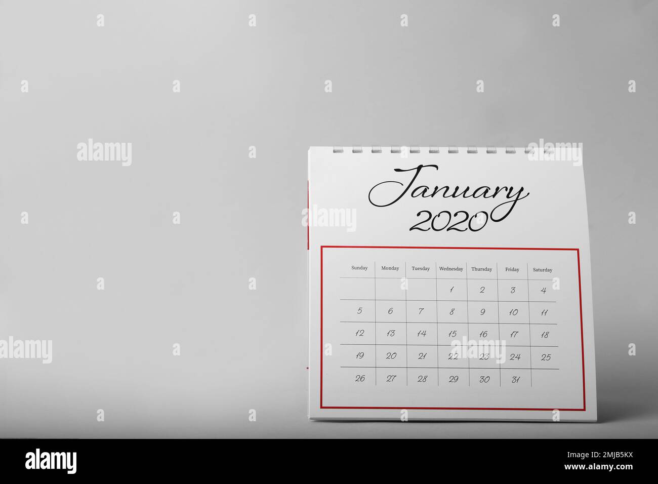 Paper calendar on grey background, space for text. Planning concept ...