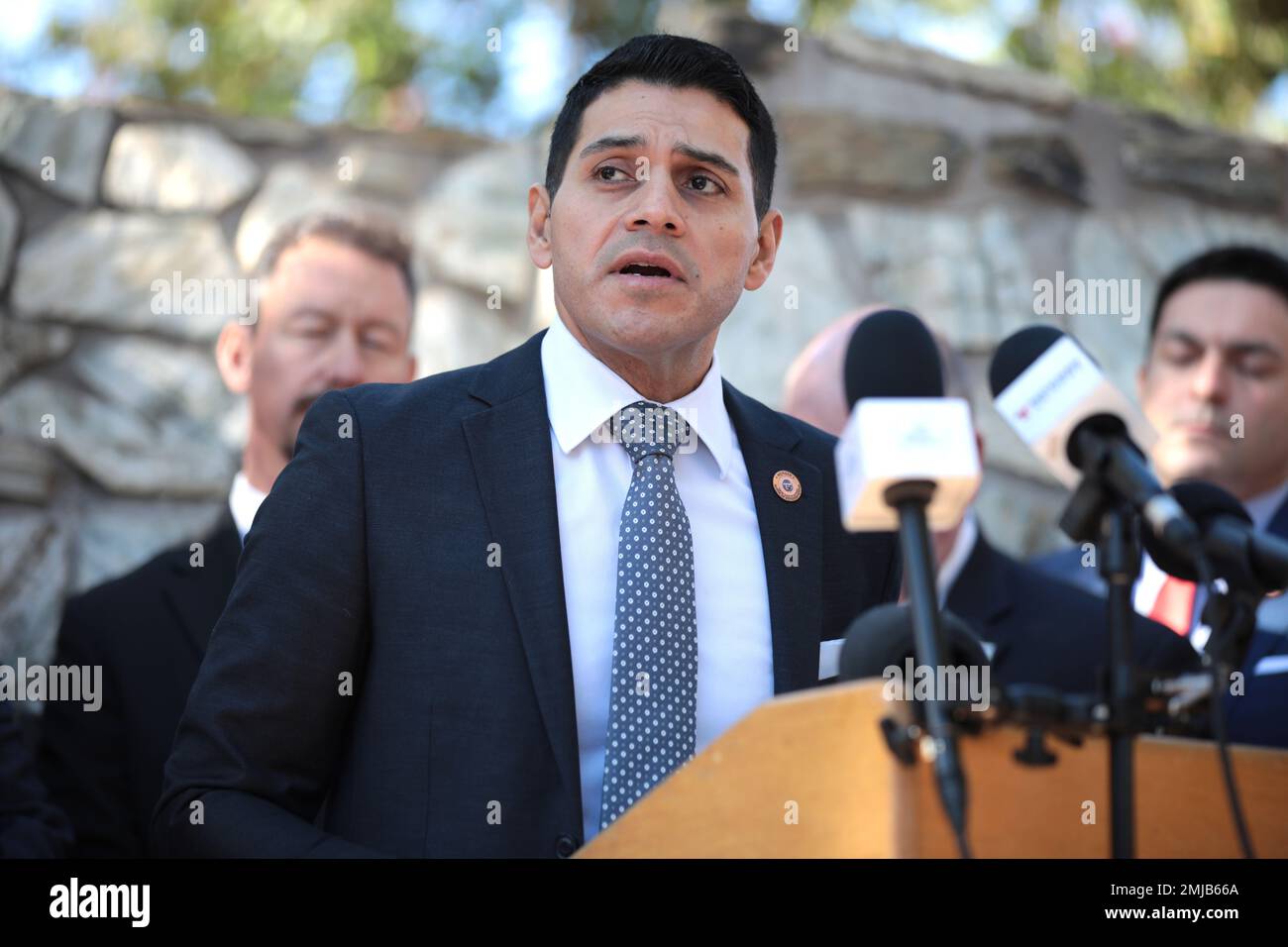 Phoenix, Arizona, USA. 27th Jan, 2023. State Representative Steve Montenegro speaking with the ...