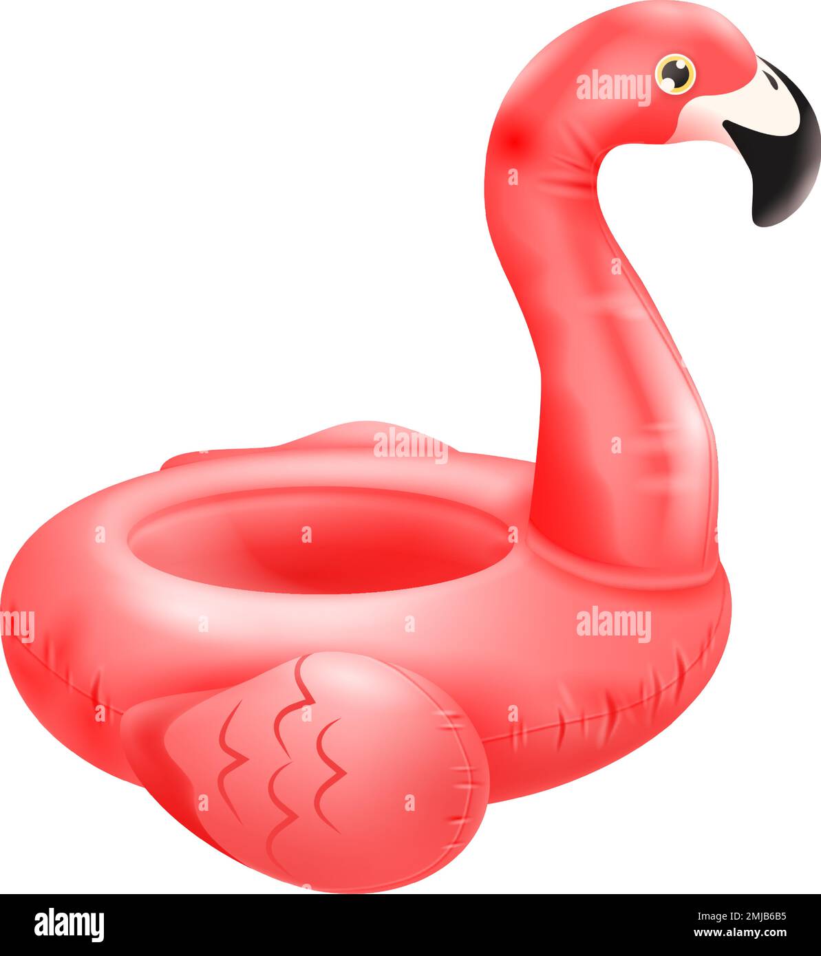 Flamingo pool ring. Floating donut. Summer party symbol isolated on ...