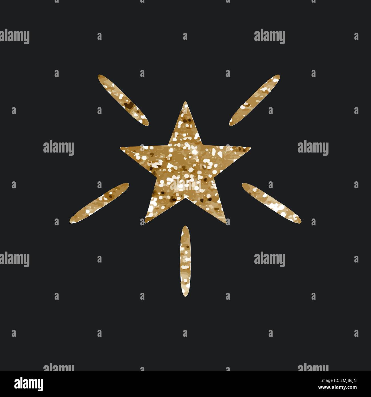 Sparkling stars vector icon with glitter texture on black background Stock Vector Image & Art ...