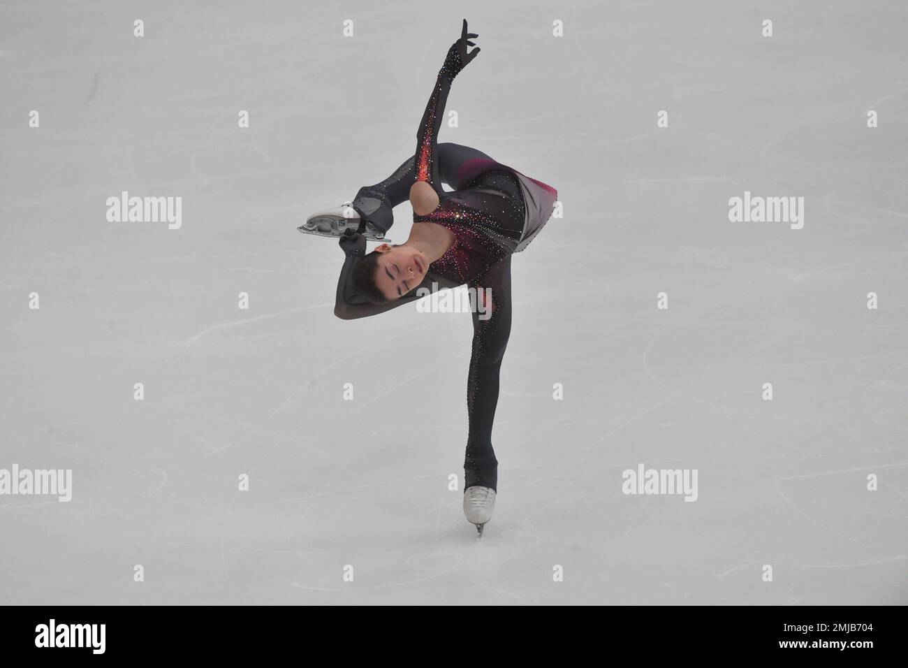 Moscow. The figure skater Adelija Petrosyan performs with free skating ...