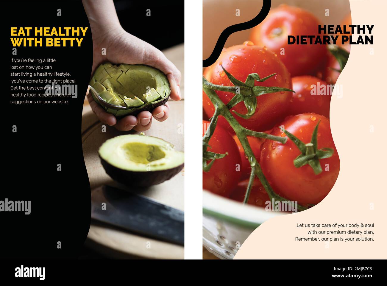 Healthy vegan template vector lifestyle marketing food poster set Stock ...