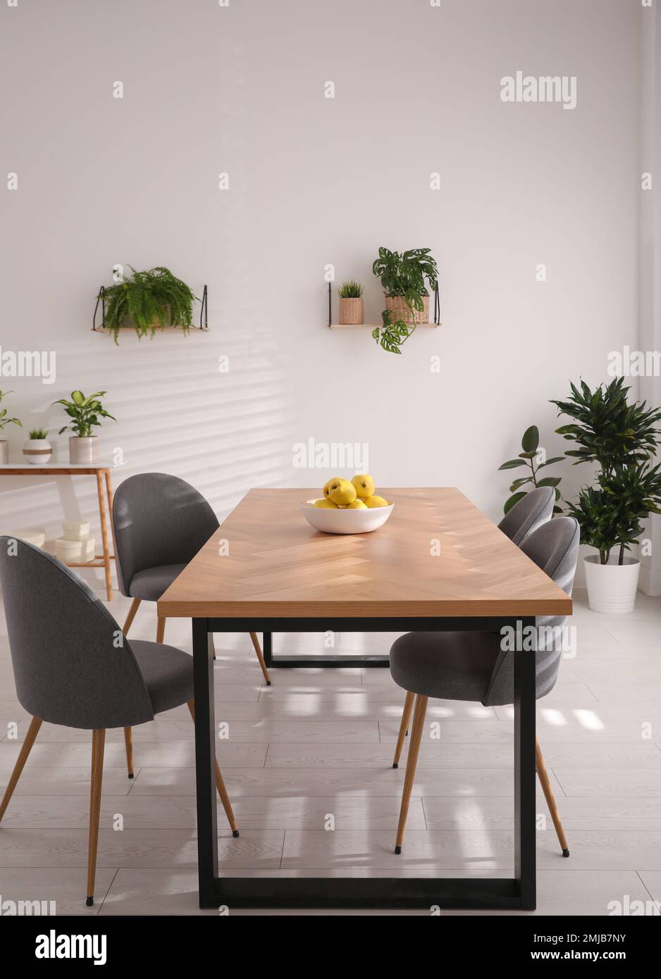 Stylish room interior with green plants. Home decoration Stock Photo - Alamy