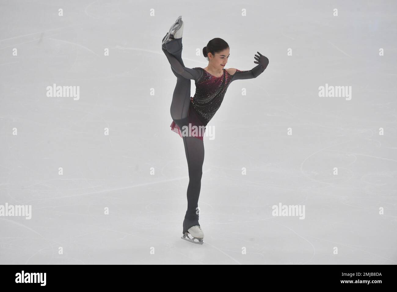 Moscow. The figure skater Adelija Petrosyan performs with free skating ...