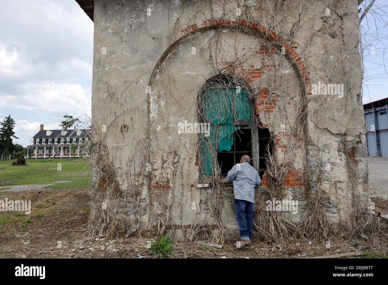 Herbert MacCombie looks into the bargeman's house near the refurbished ...