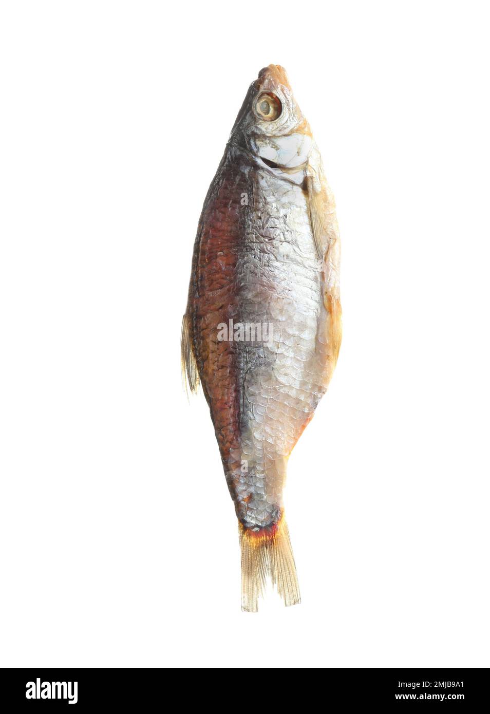 Tasty dried fish isolated on white. Seafood Stock Photo - Alamy