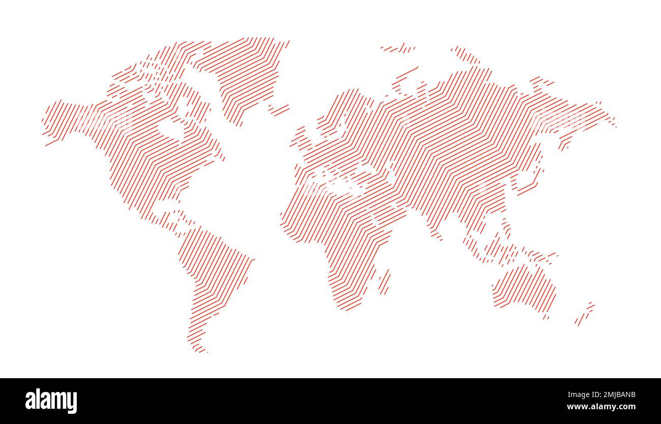 World map vectors countries line hi-res stock photography and images ...