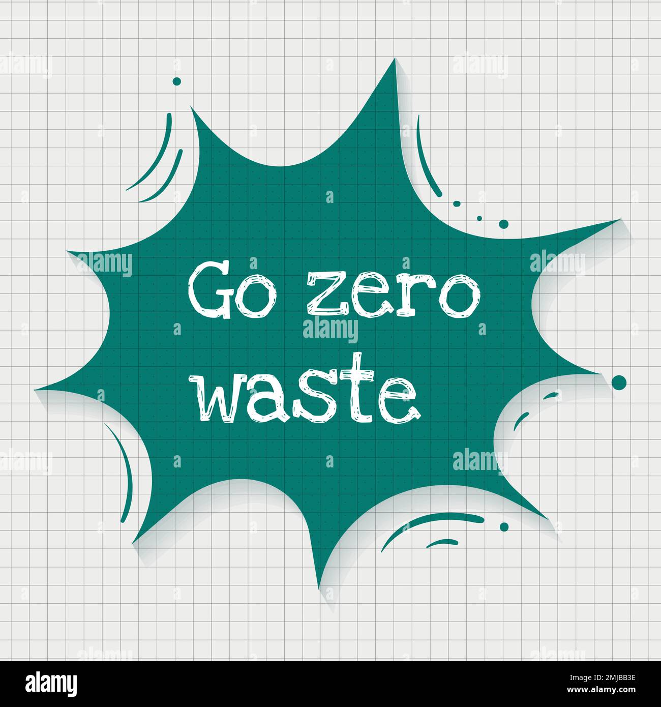 Environment speech bubble template vector, go zero waste text Stock ...