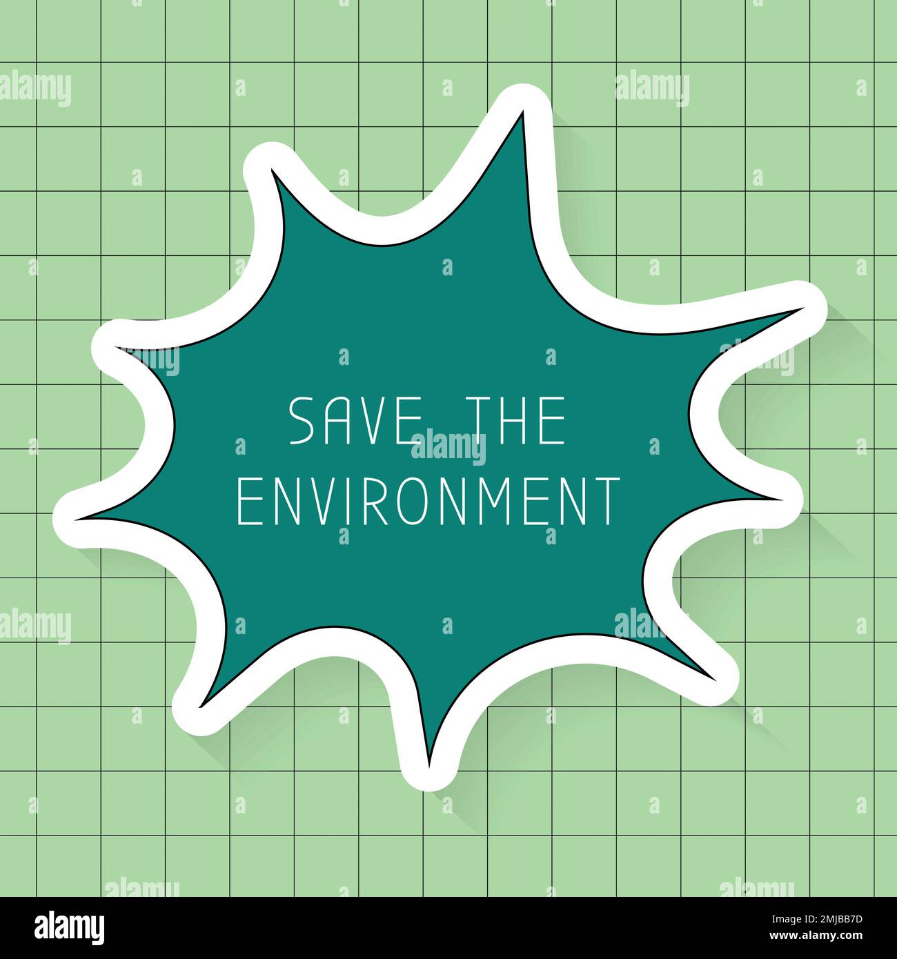 Save the environment template vector, speech bubble, grid pattern ...