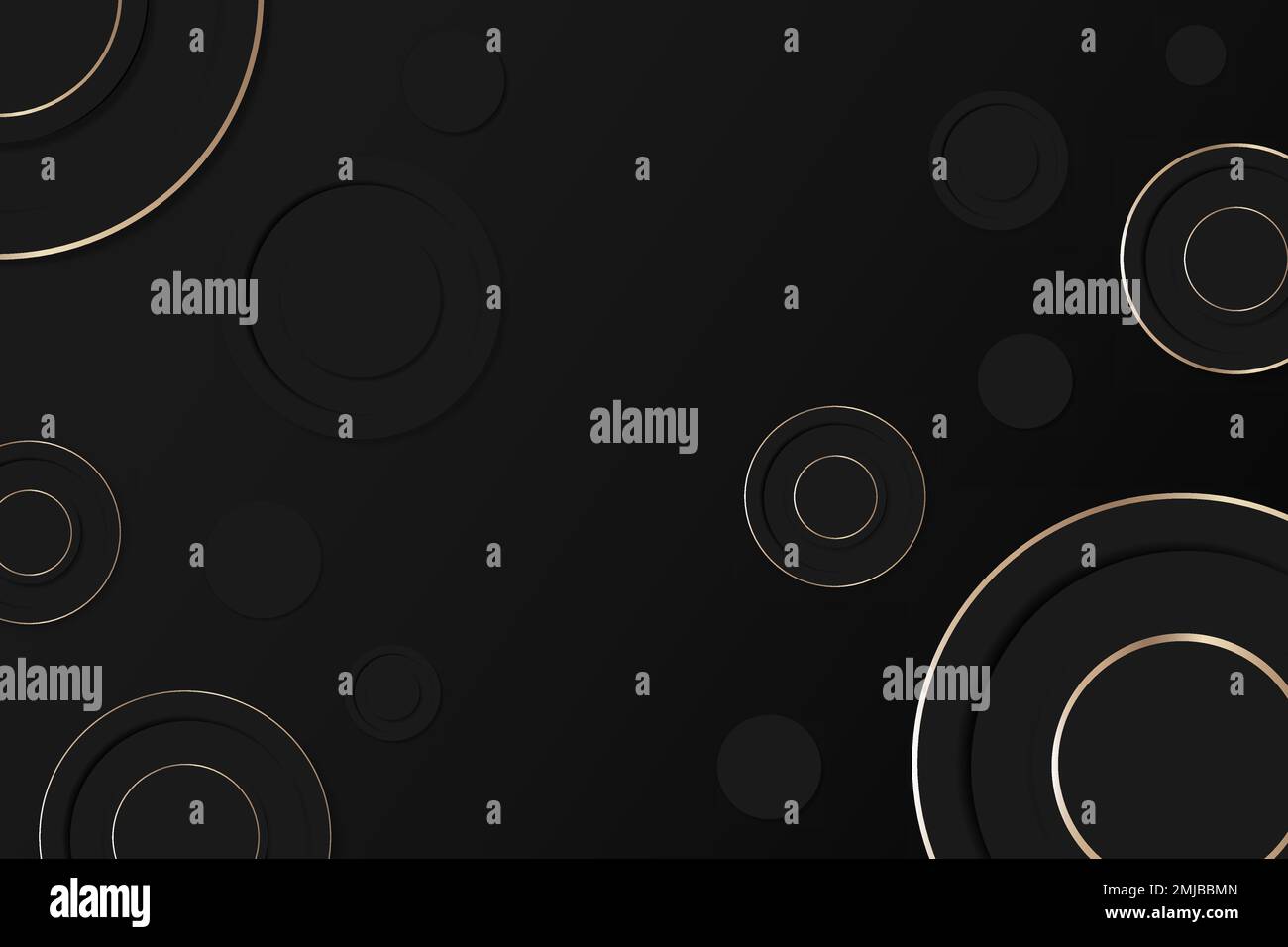 Black background wallpaper, geometric circle pattern design vector ...