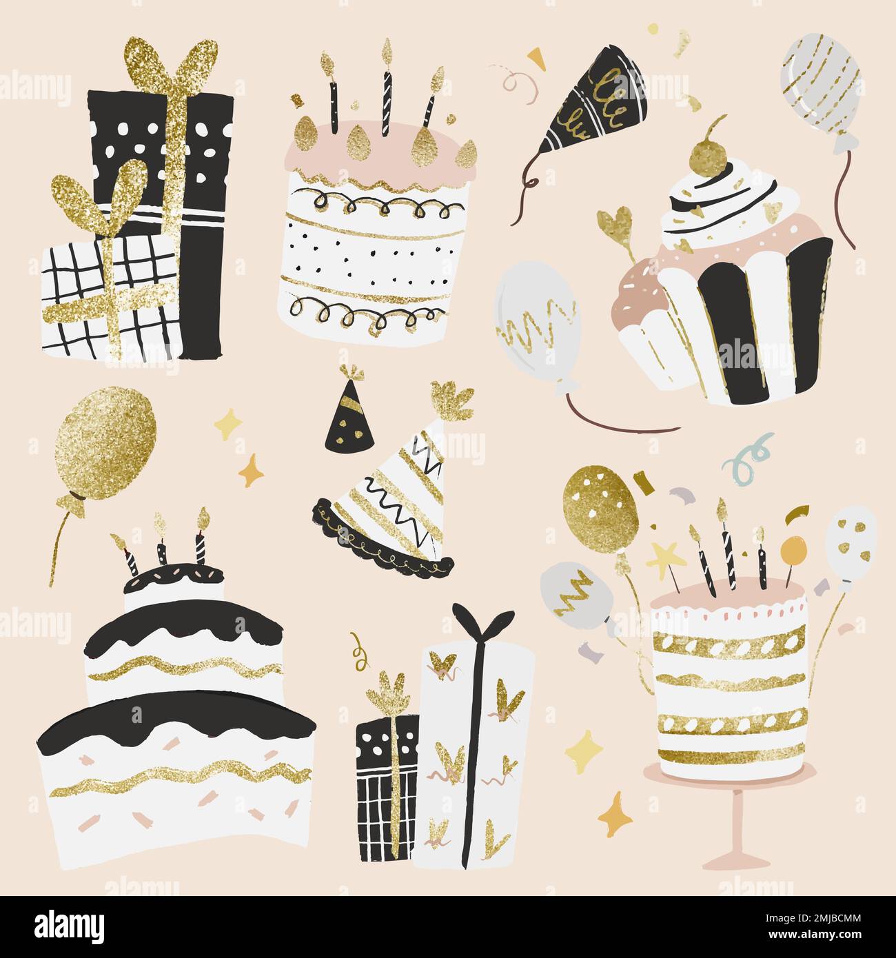 Celebration party sticker vector set Stock Vector Image & Art - Alamy