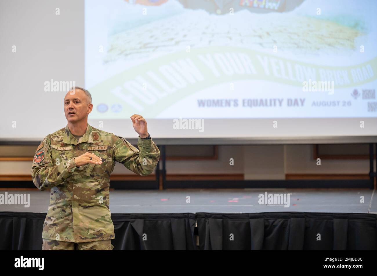 Col. Barry Little, 341st Missile Wing commander, gives opening remarks ...