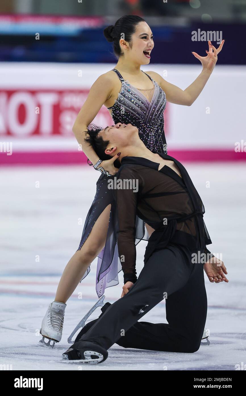 Hannah Lim and Ye Quan of Republic of Korea competes during ISU Grand ...