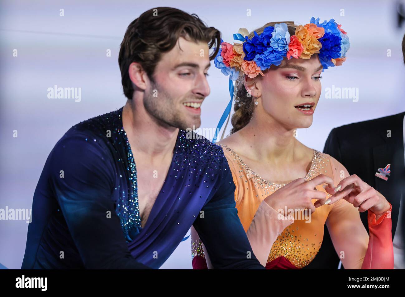 Phebe Bekker and James Hernandez of Great Britain competes during ISU ...