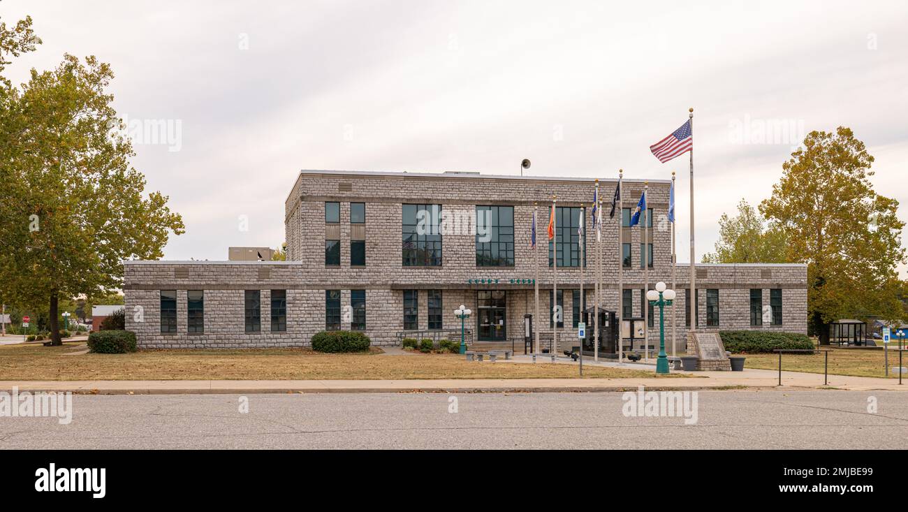 Jay, Oklahoma, USA - October 16, 2022: The Delaware County Courthouse ...