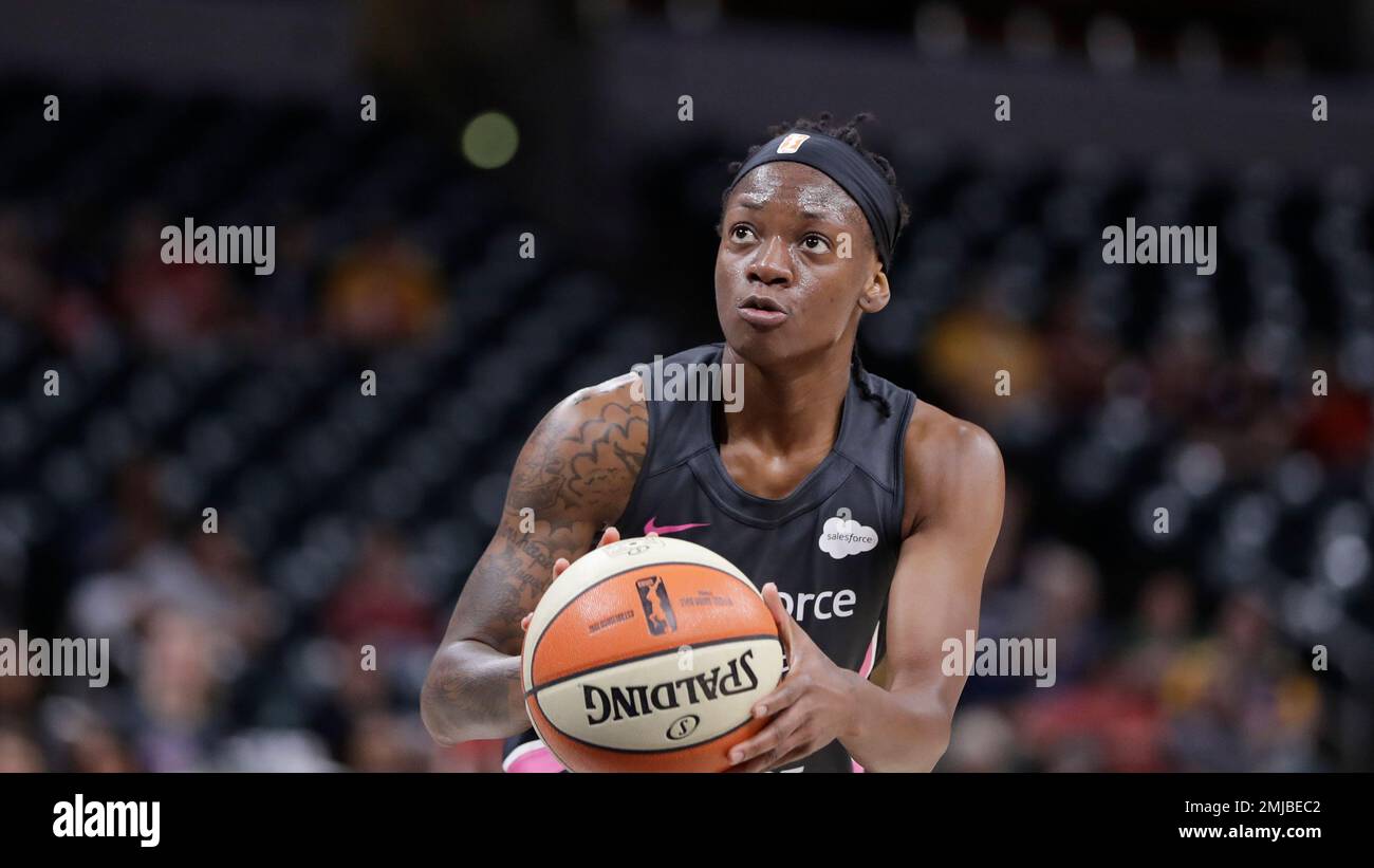 Indiana Fever's Erica Wheeler shoots during the first half of a WNBA ...