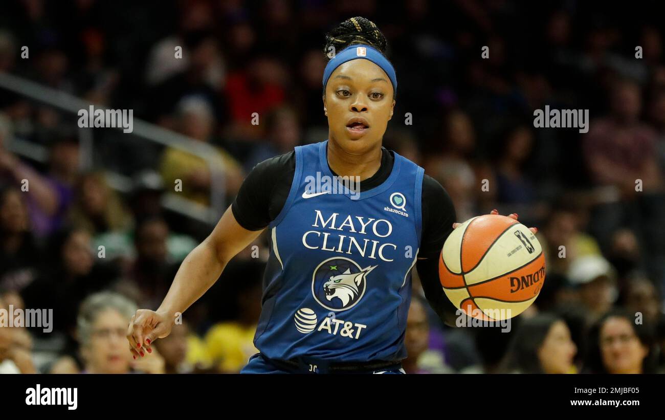 Minnesota Lynx guard Odyssey Sims plays against the Los Angeles Sparks ...