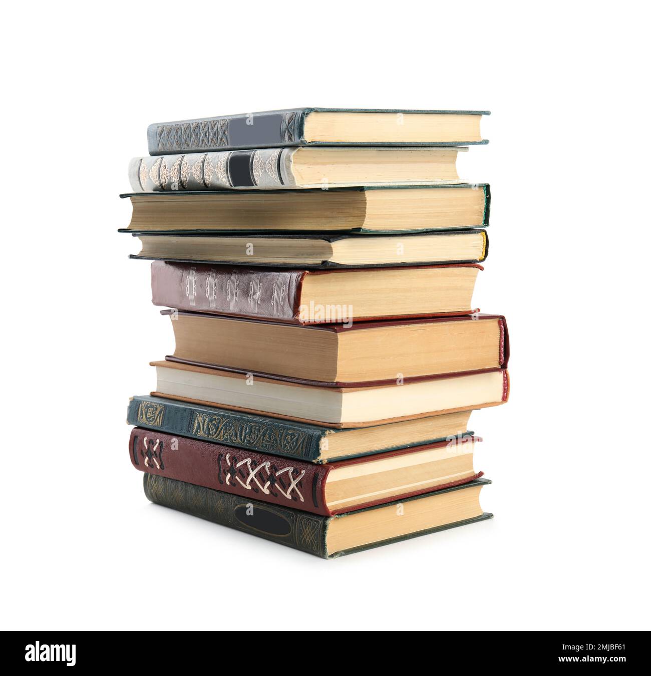 Collection of different books isolated on white Stock Photo - Alamy