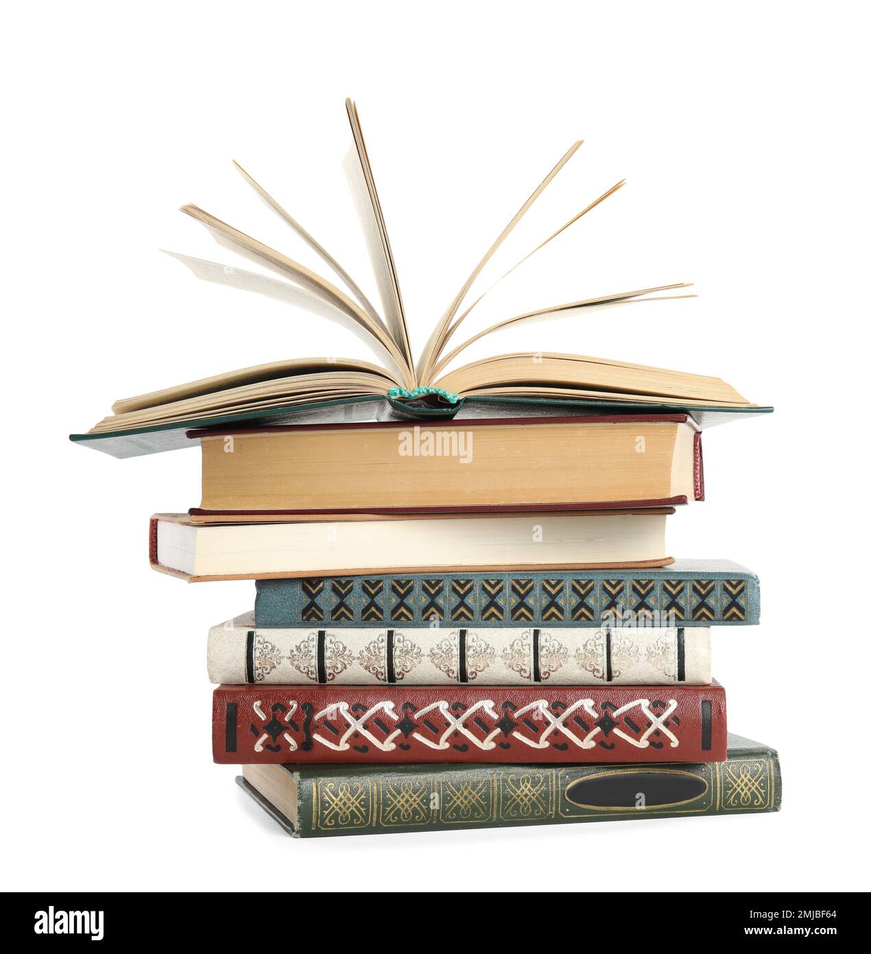 Collection of different books isolated on white Stock Photo - Alamy