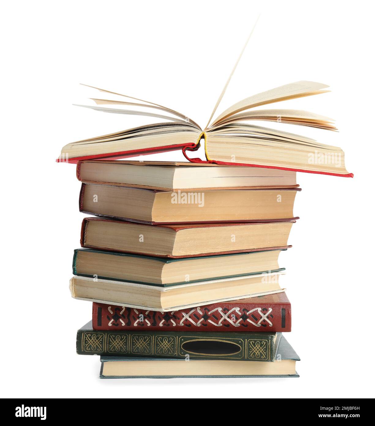 Collection of different books isolated on white Stock Photo - Alamy