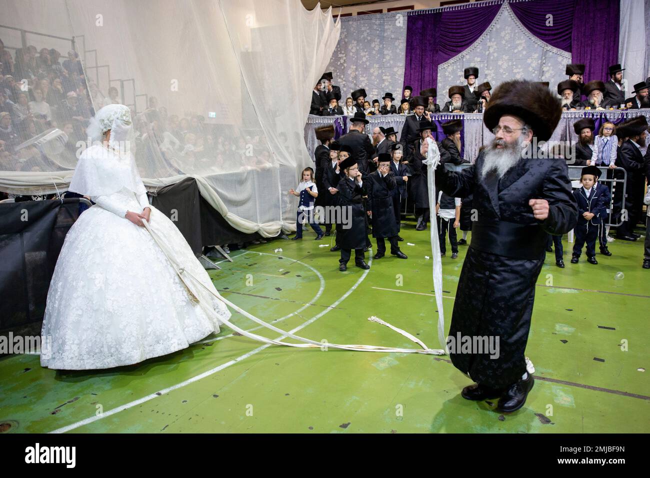 In this Tuesday, Aug. 20, 2019 photo, Ultra-Orthodox Jewish bride ...