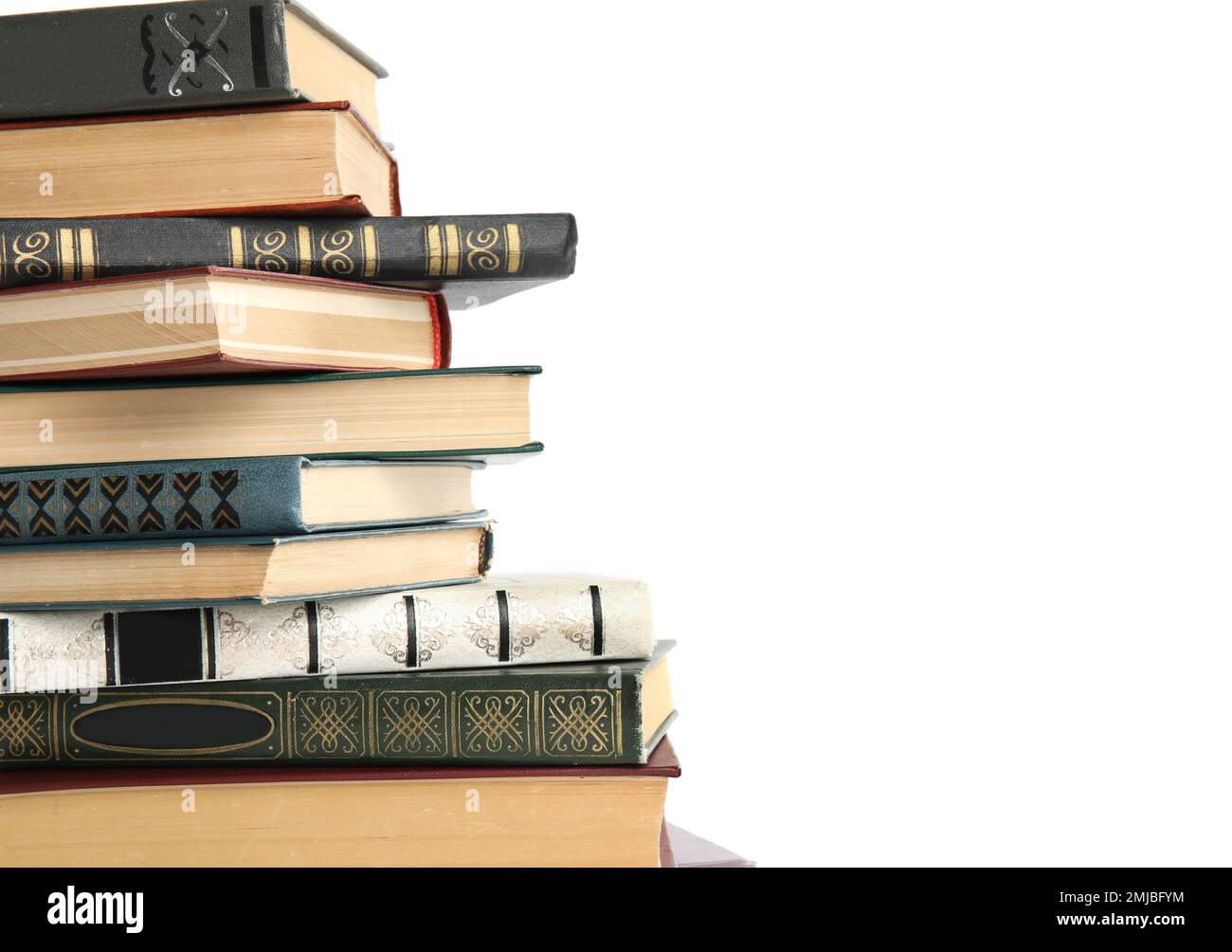 Collection of different books isolated on white Stock Photo - Alamy