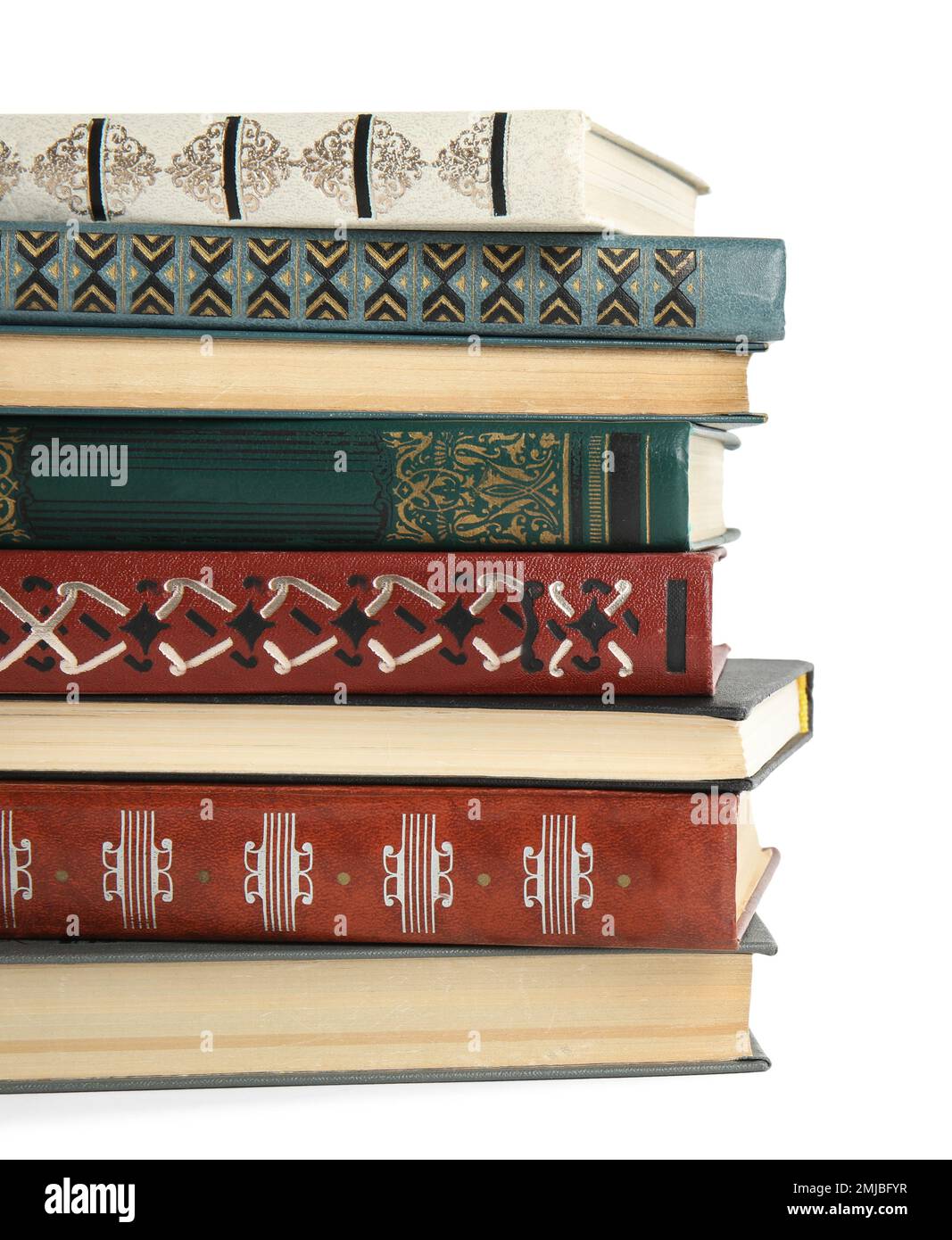 Collection of different books isolated on white Stock Photo - Alamy